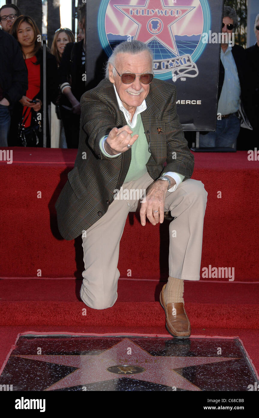 Stan Lee at the induction ceremony for Star on the Hollywood Walk of ...