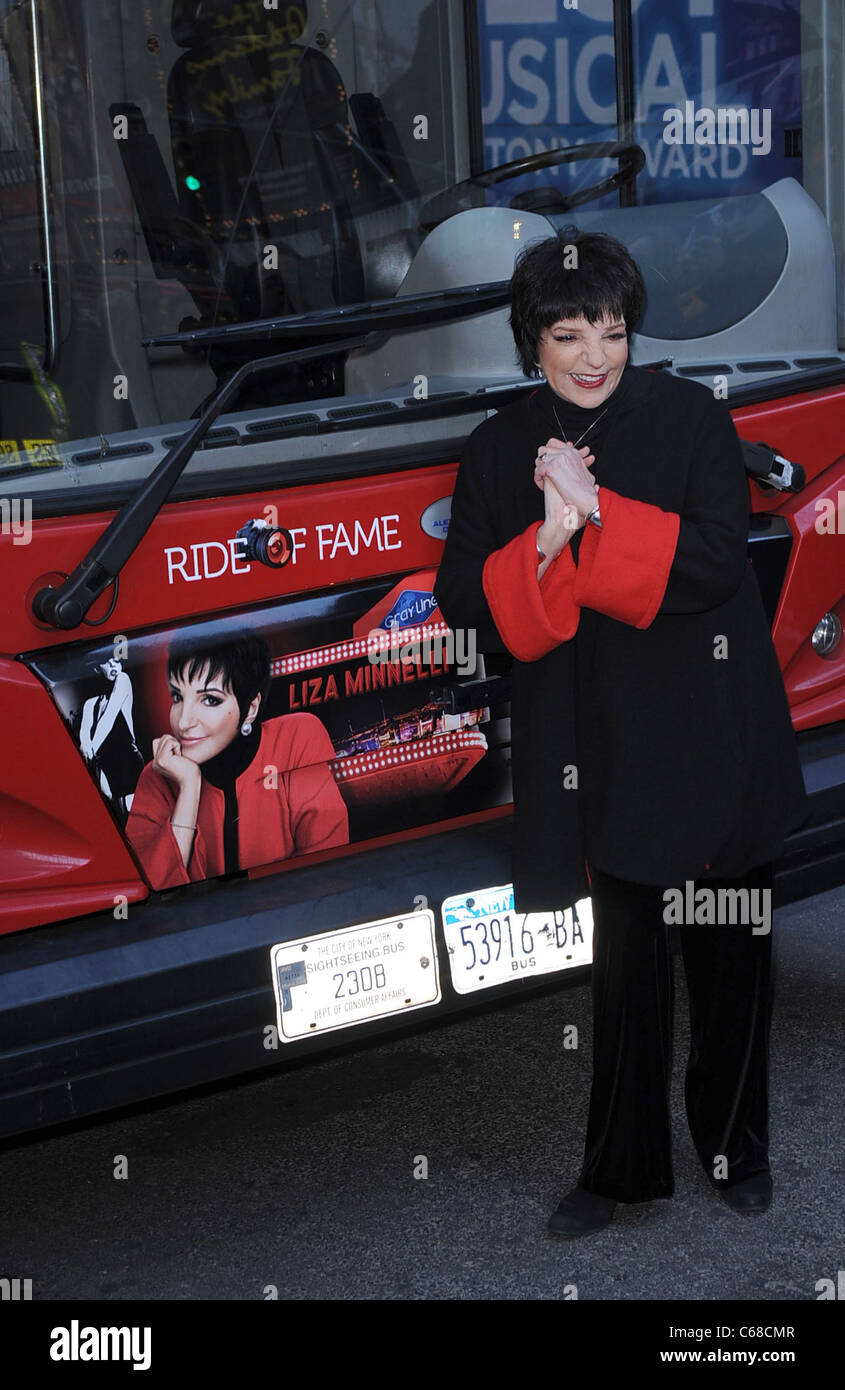 Liza Minnelli at a public appearance for Gray Line Tour Bus Ride of ...