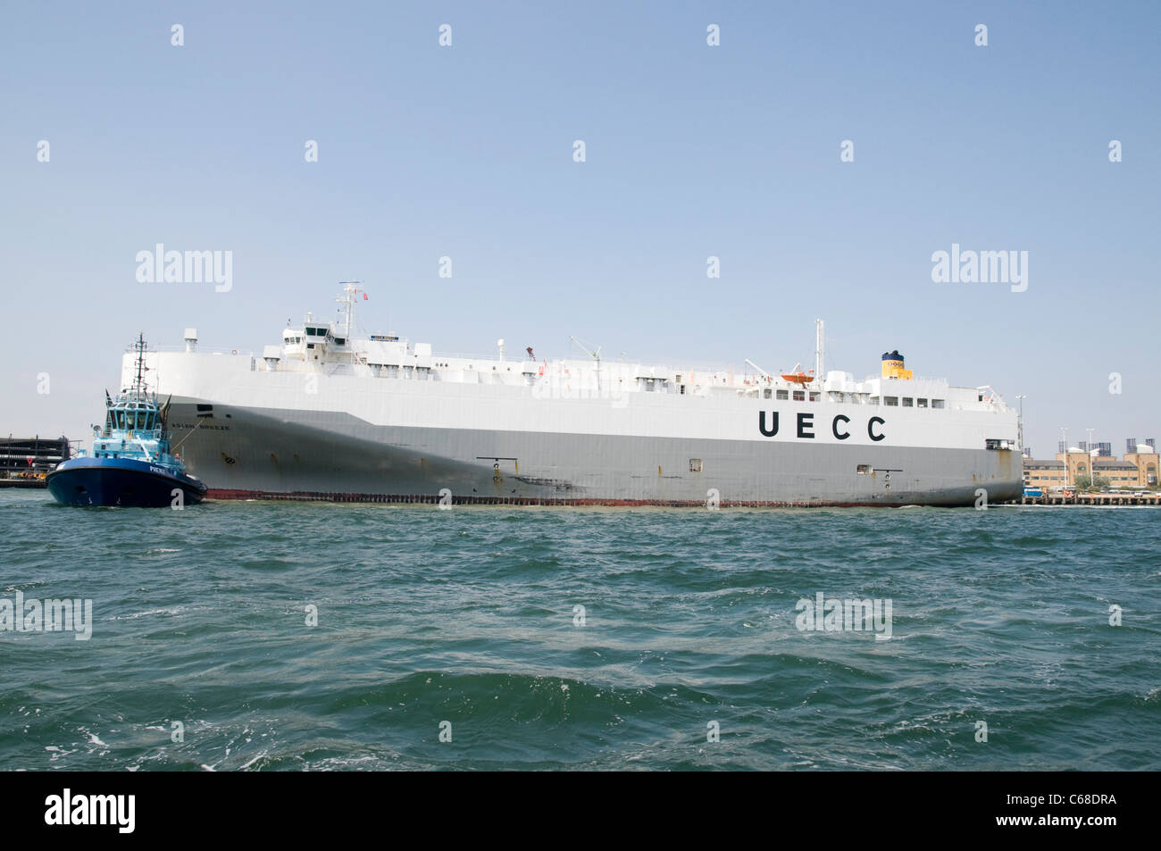 UECC ship Asian Breeze car carrier transporter ship Stock Photo - Alamy