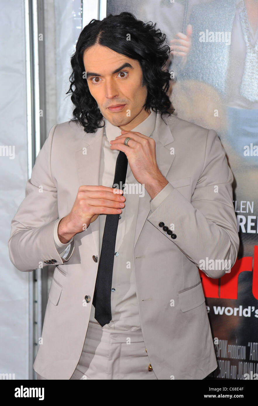Russell Brand at arrivals for ARTHUR Premiere, The Ziegfeld Theatre ...