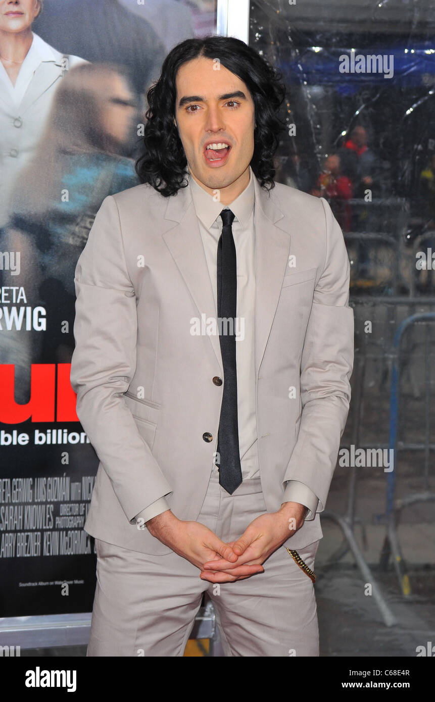 Russell Brand at arrivals for ARTHUR Premiere, The Ziegfeld Theatre ...