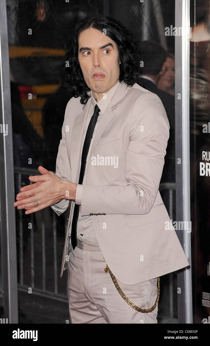 Russell Brand at arrivals for ARTHUR Premiere, The Ziegfeld Theatre ...