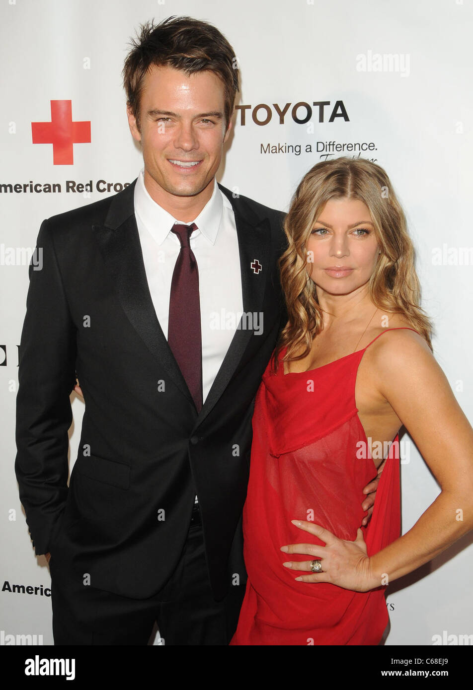 Josh Duhamel, Fergie at arrivals for American Red Cross Red Tie Affair ...