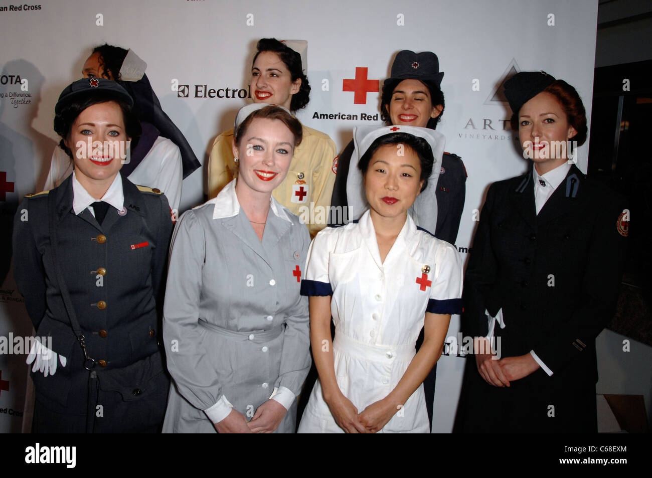 World War II Era Red Cross Nurses Uniforms at arrivals for American Red ...