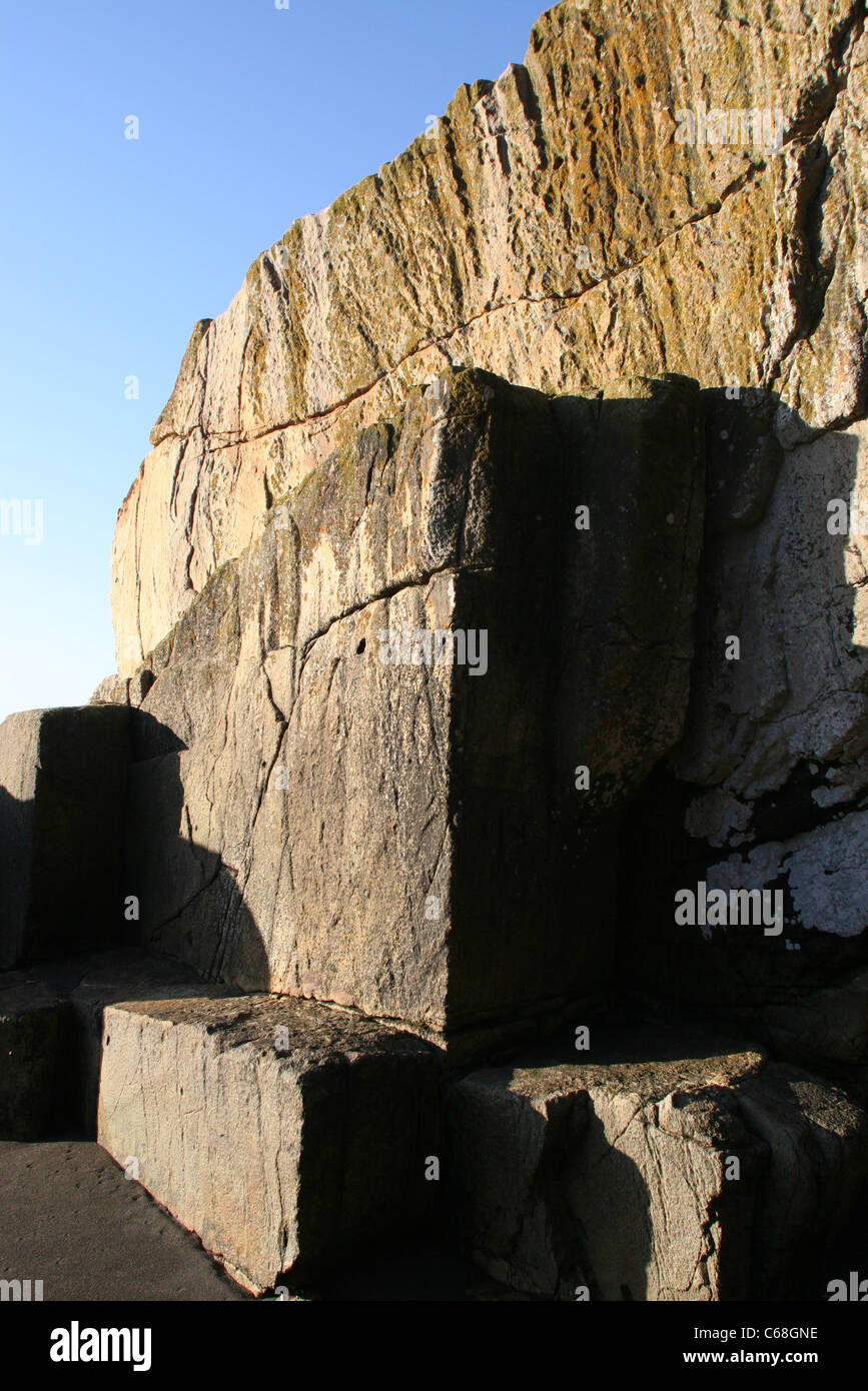 Rock formations on the beach. Buchupureo, Biobio, Chile, South America ...