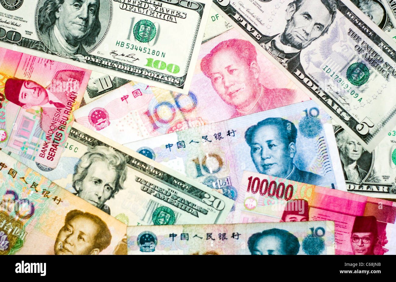 Currencies of various nations Stock Photo - Alamy