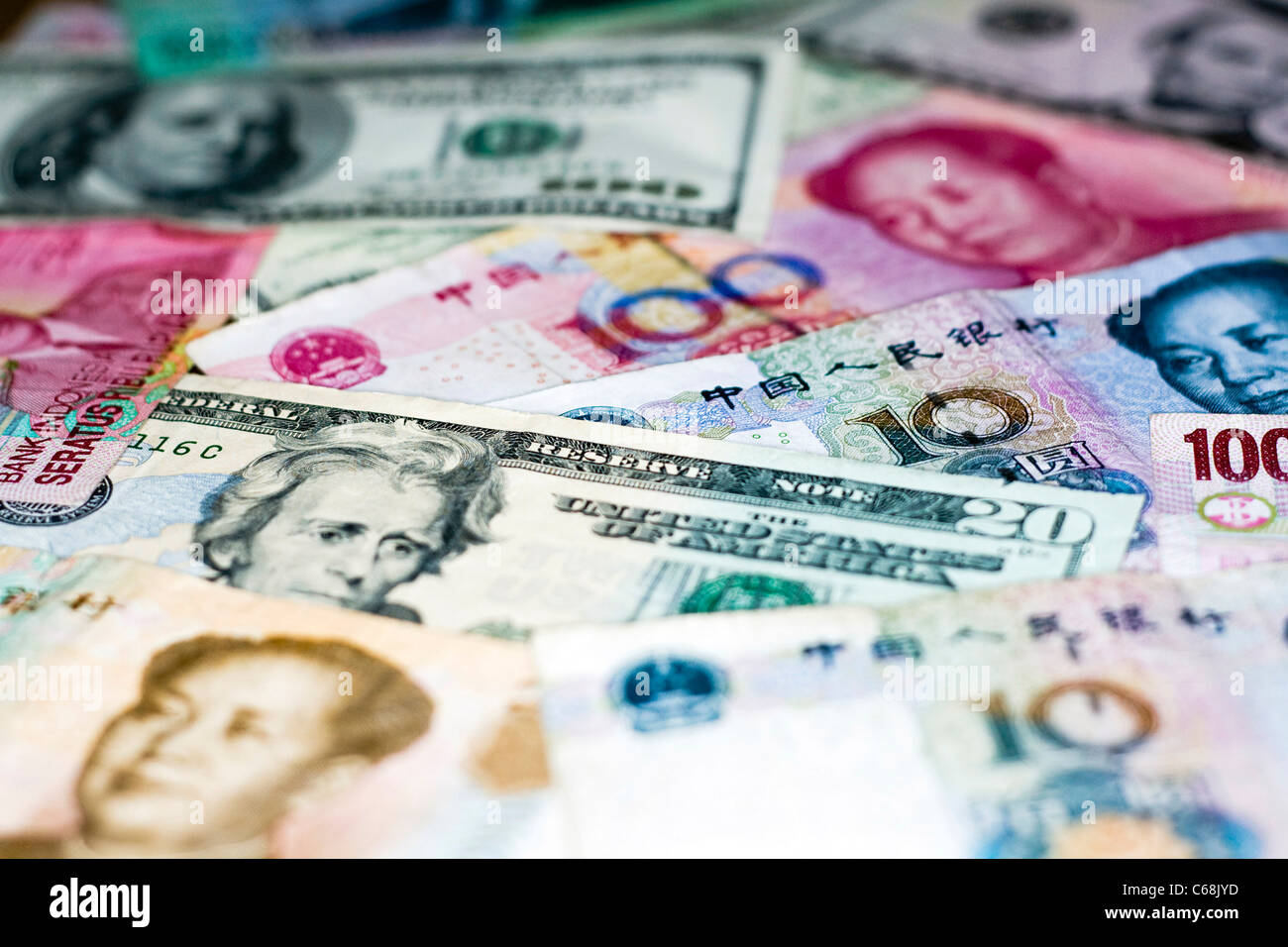 Currencies of various nations Stock Photo - Alamy