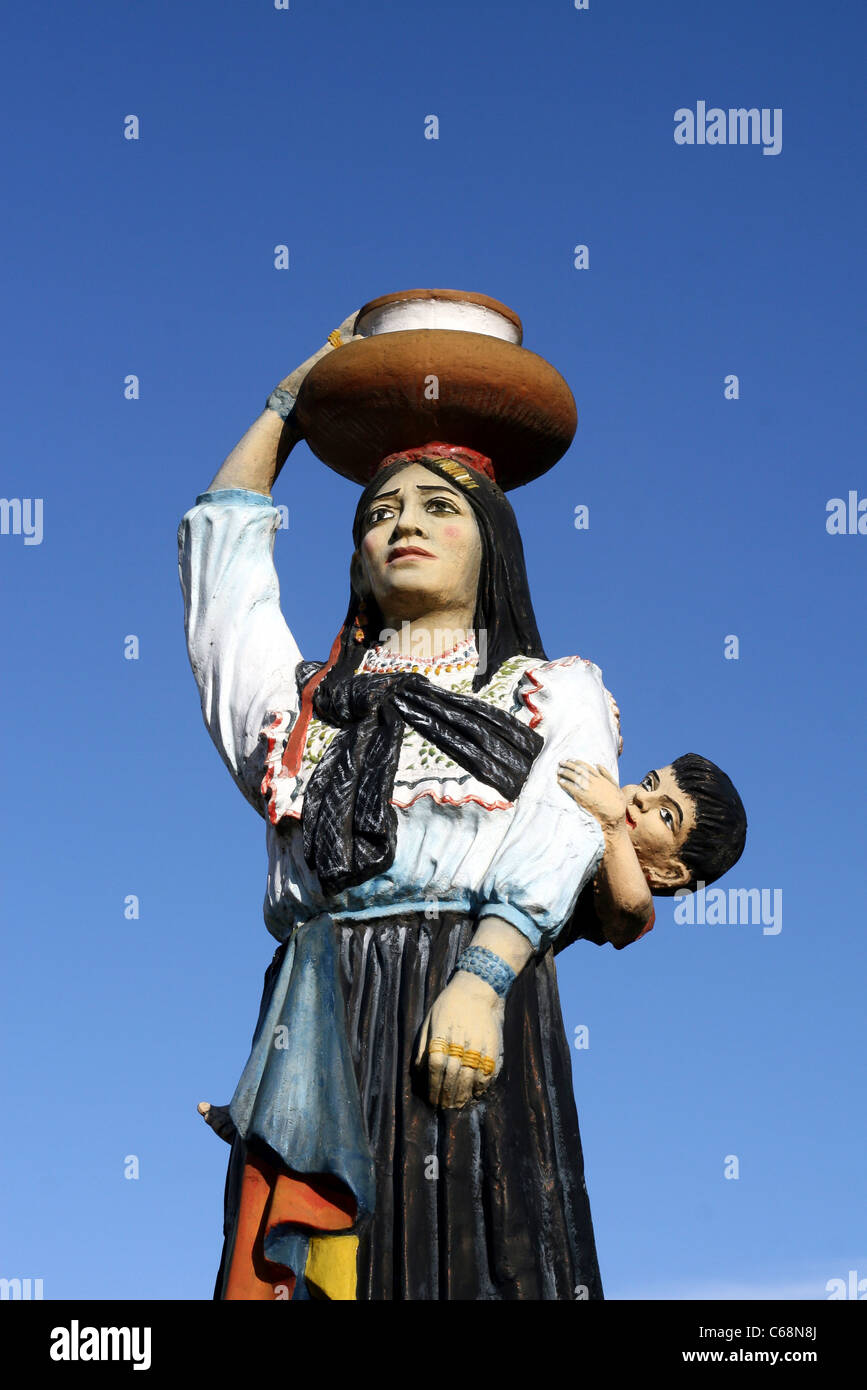 Colorful statue in the Plaza de Armas Stock Photo - Alamy
