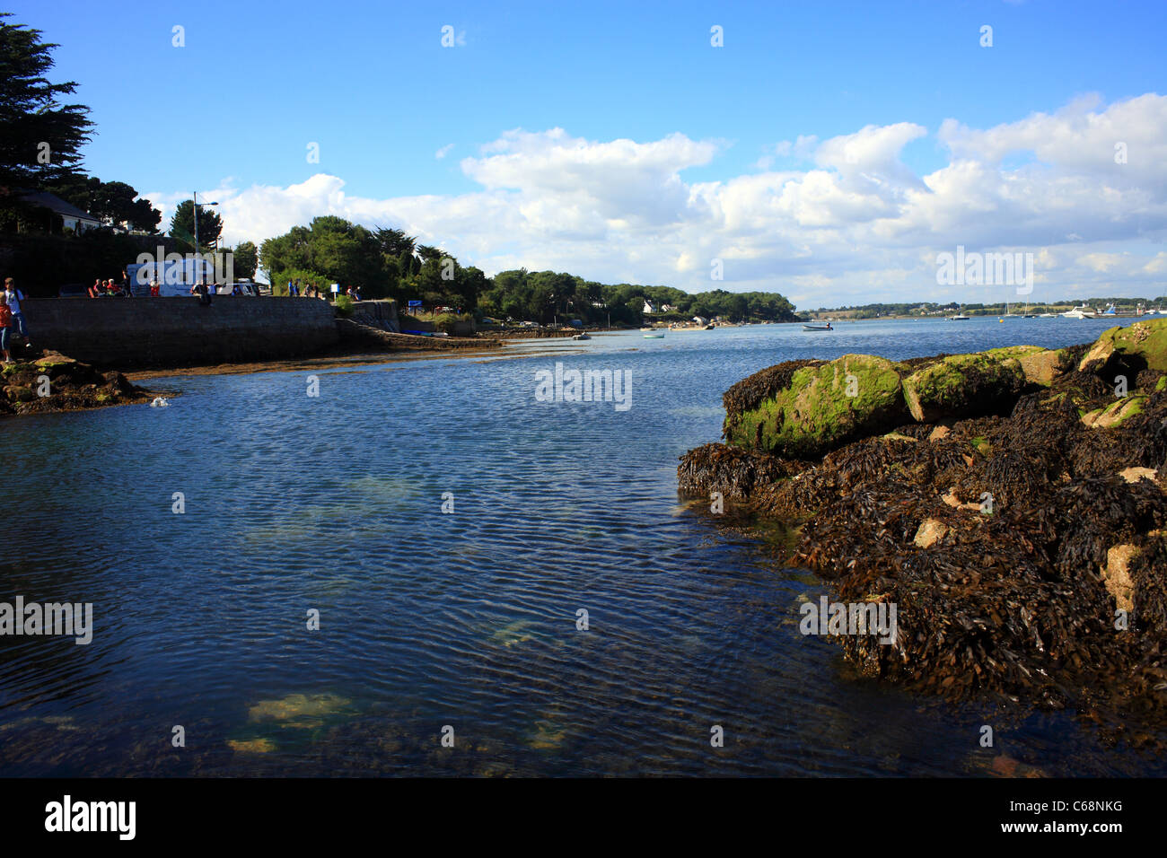 View of Larmor-Baden from causeway to Ile de Berder, Larmor-Baden ...
