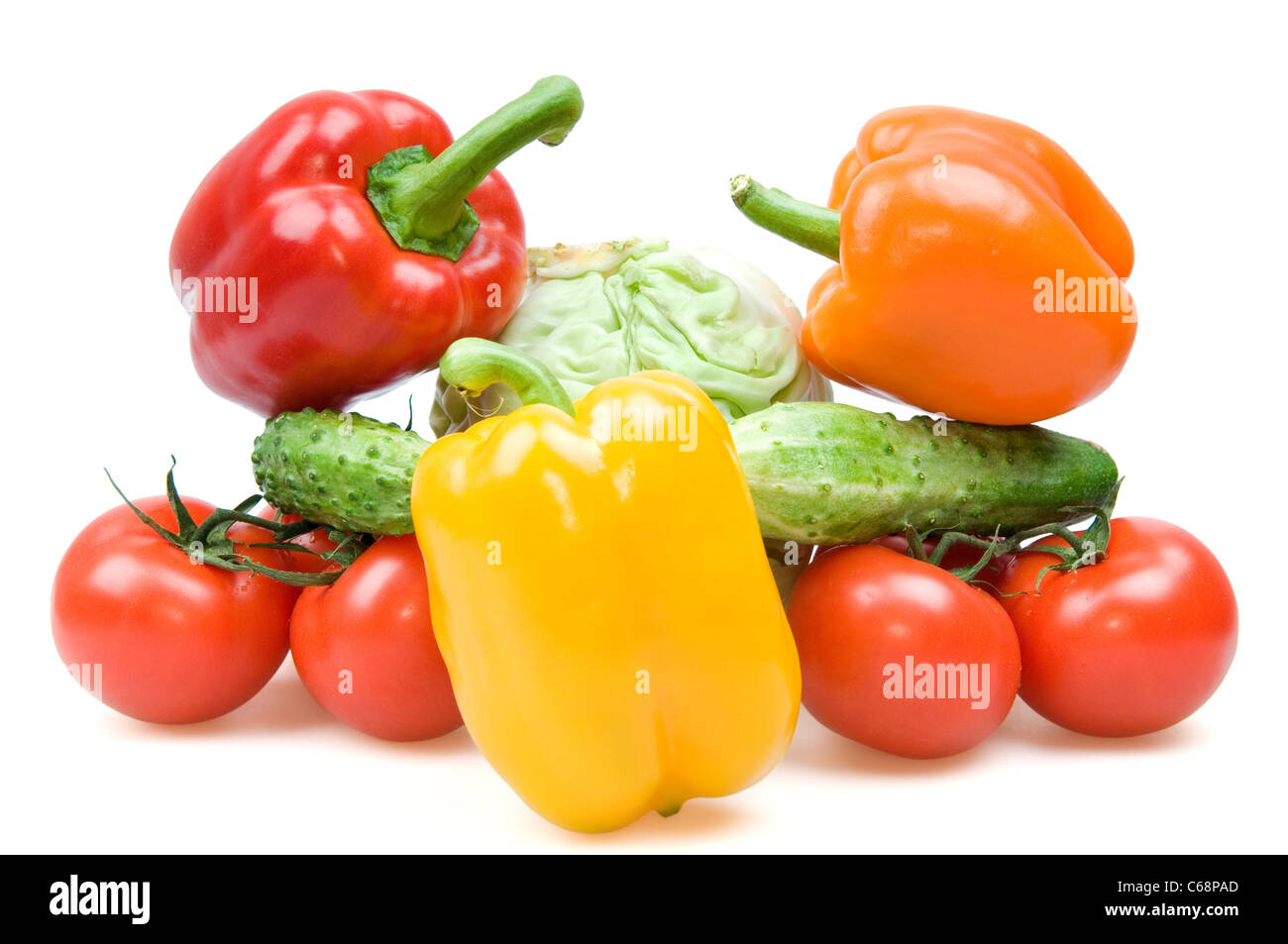 Vegetables isolated on white background Stock Photo - Alamy
