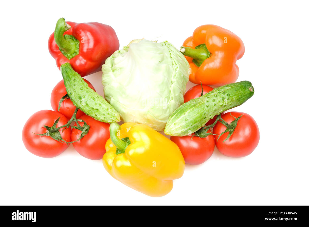 Vegetables isolated on white background Stock Photo - Alamy