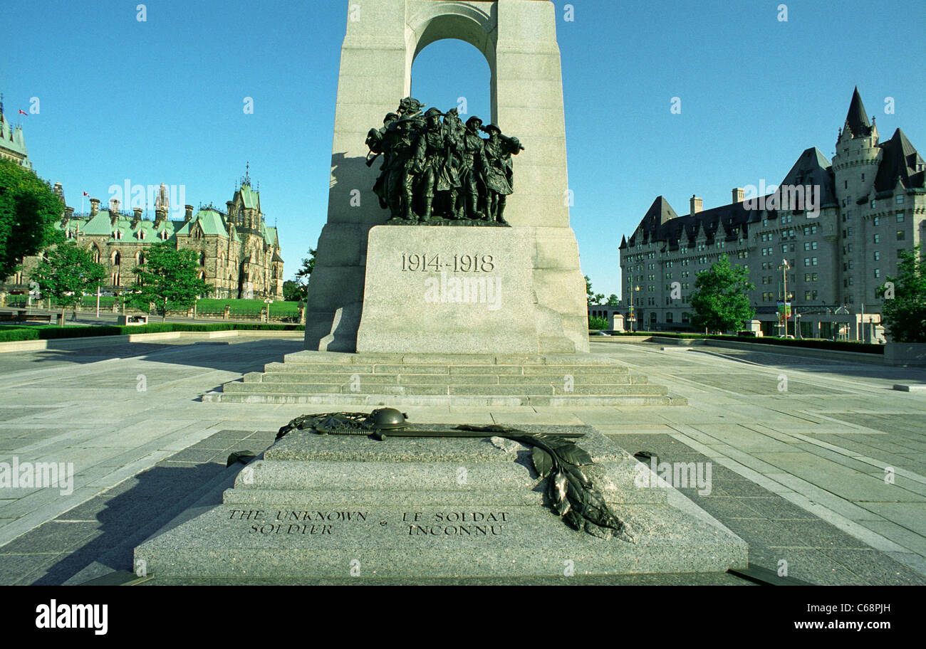 Canada. The National War Memorial, Ottawa, Ontario, Canada.The Memorial known as the Response ...