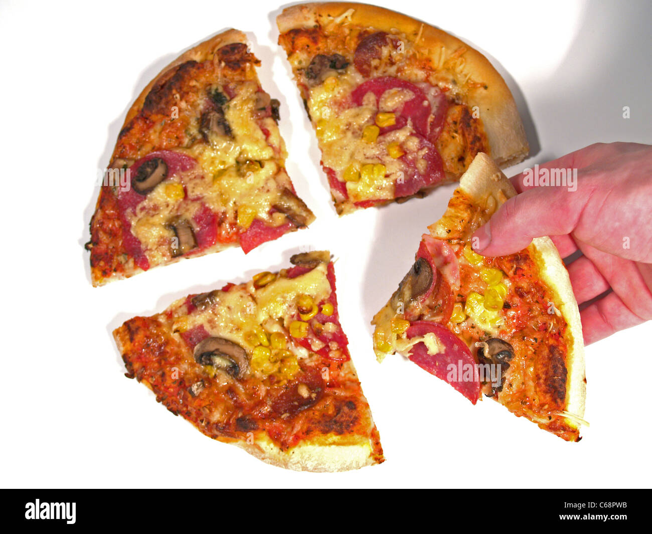 Pizza pieces four hi-res stock photography and images - Alamy