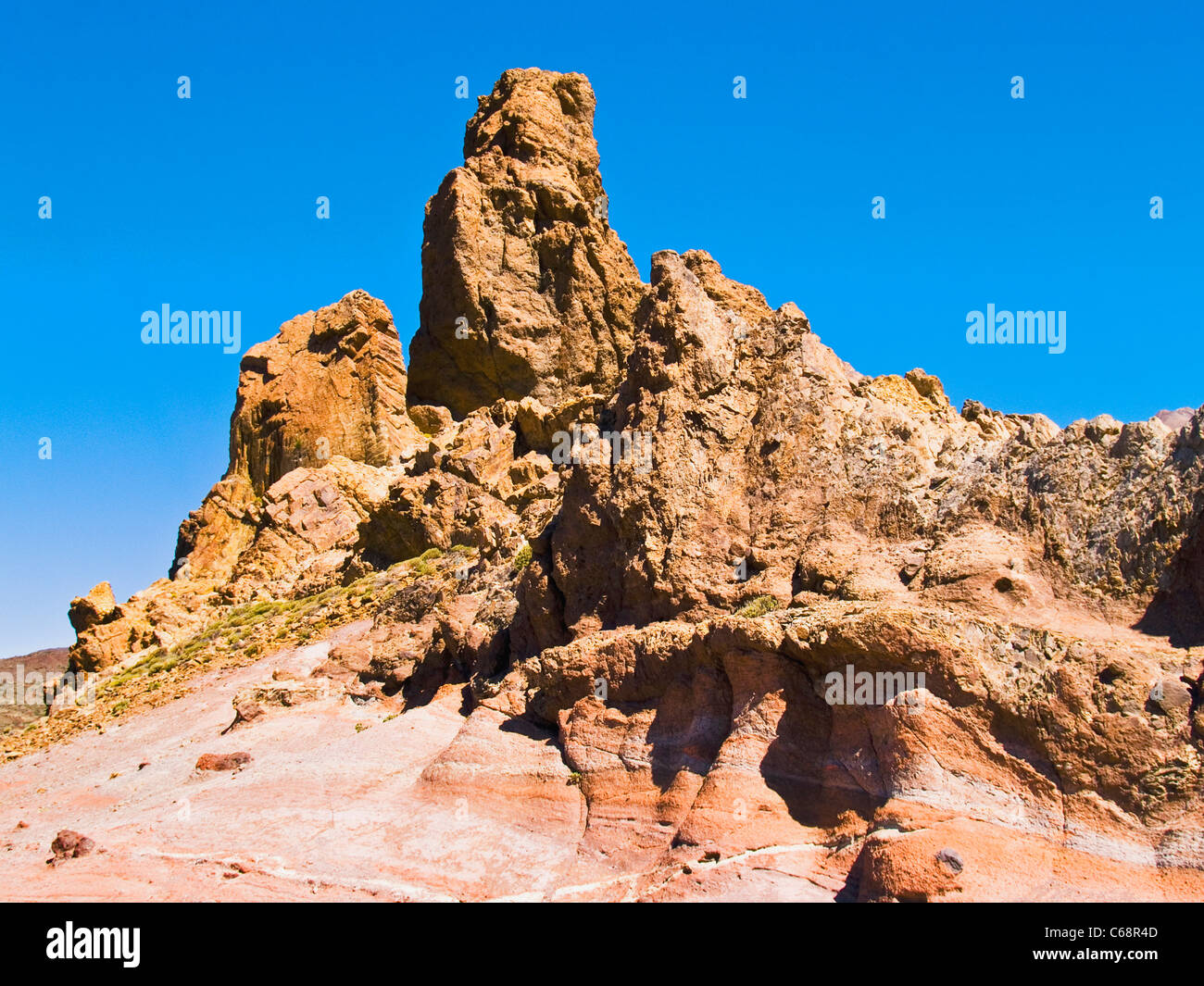 Rock in the Teide national park Tenerife, Canary Islands Spain Europe ...