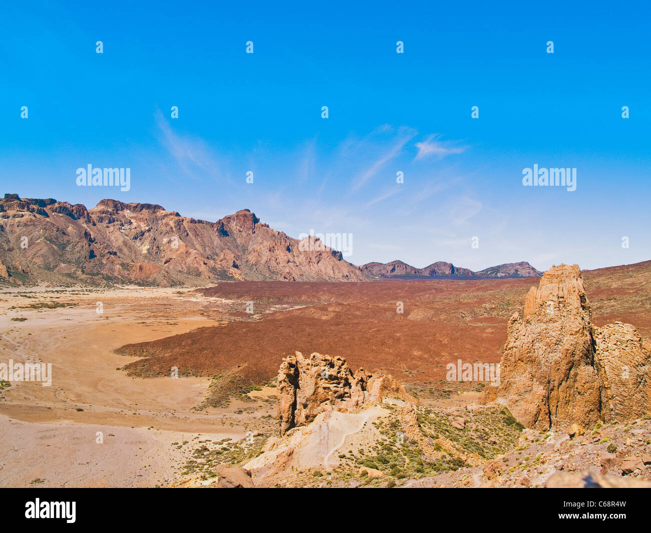 caldera and rocks in the Teide national park Tenerife, Canary Islands ...