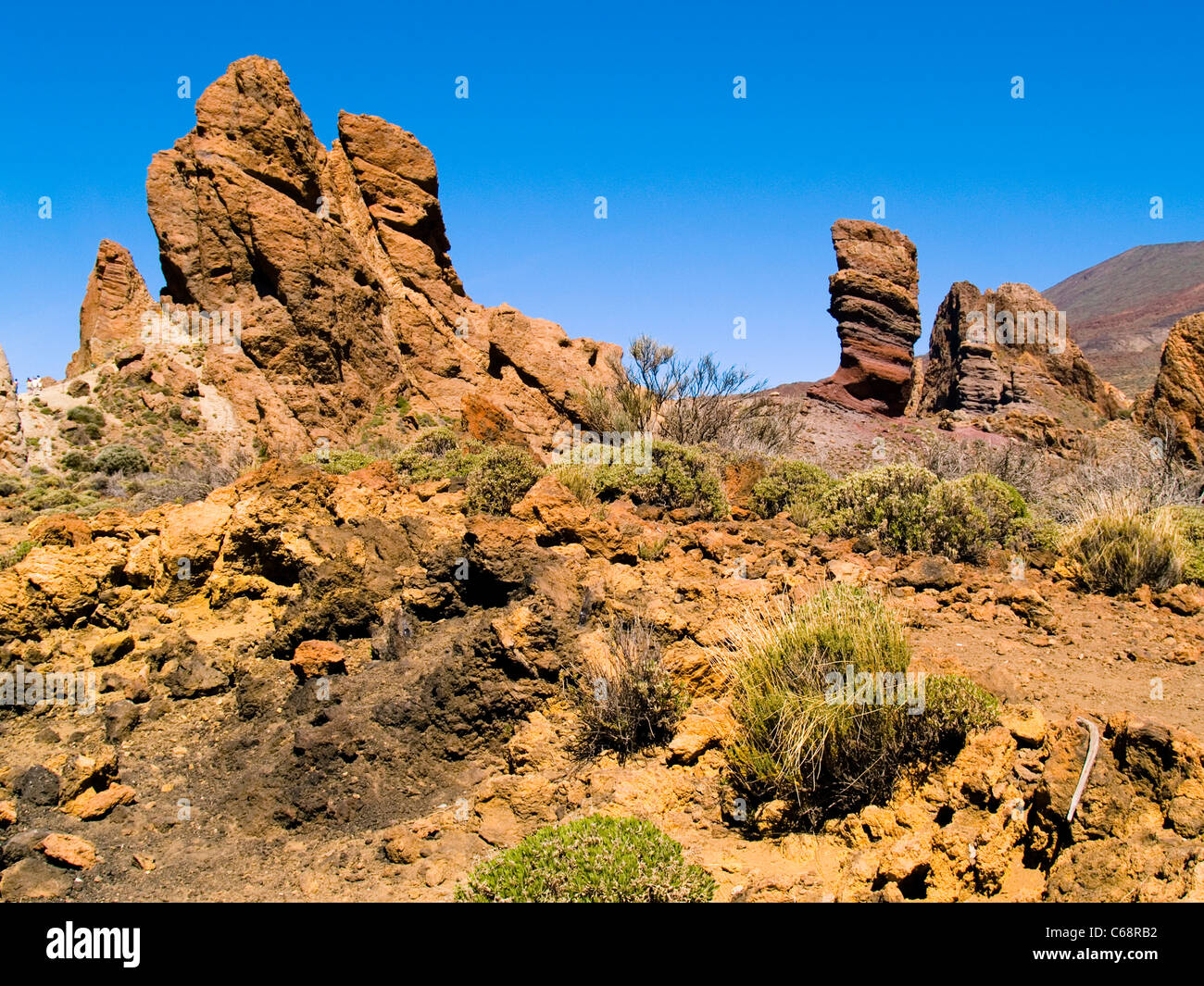 Rock in the Teide national park Tenerife, Canary Islands Spain Europe ...