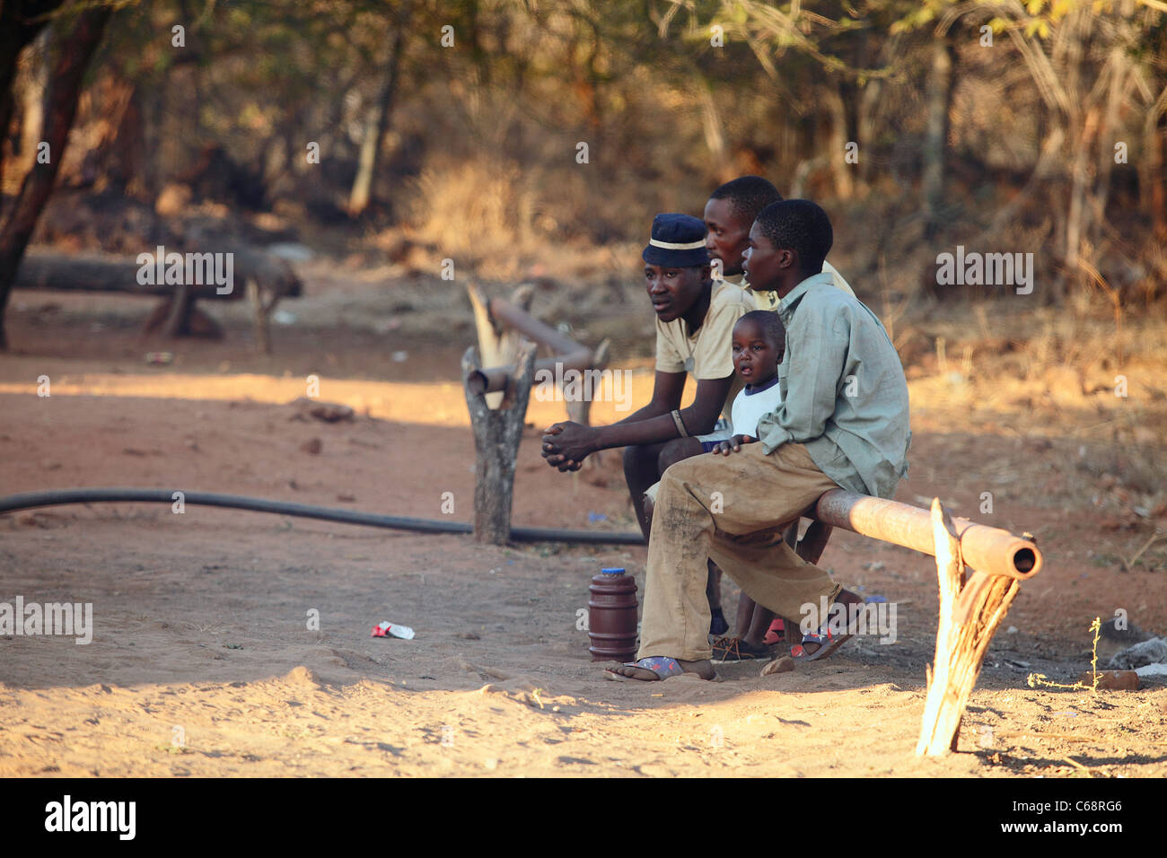 Zimbabwe people village hi-res stock photography and images - Alamy