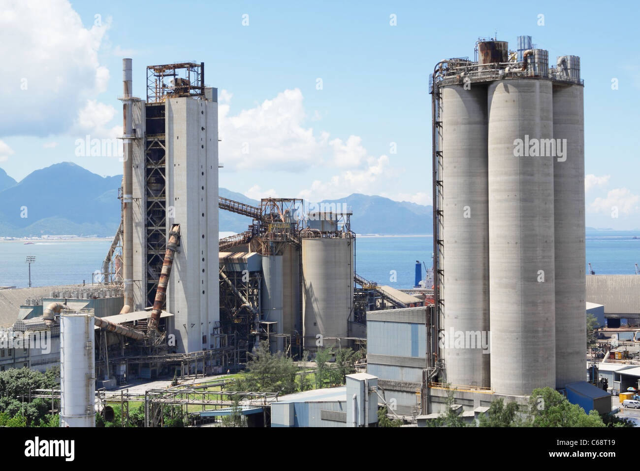 Cement Plant,Concrete or cement factory, heavy industry or construction ...