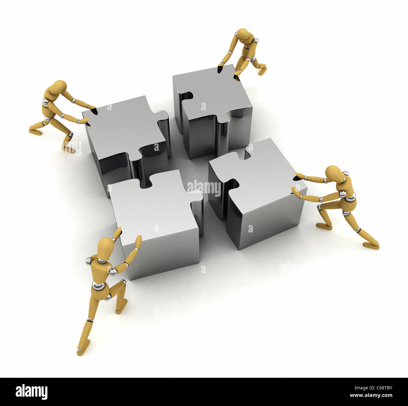 Teamwork metaphor Cut Out Stock Images & Pictures - Alamy