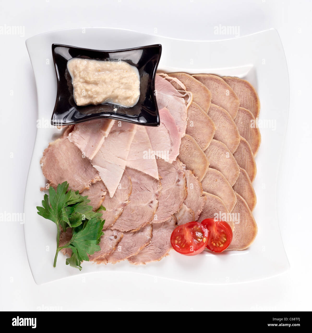 Meat assortment isolated on white by clipping path Stock Photo - Alamy