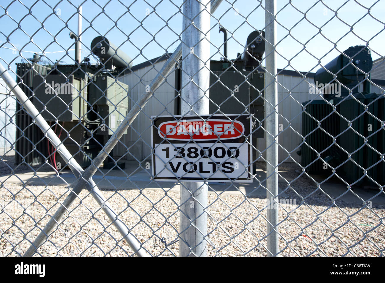 Danger sign on electricity transformer High Resolution Stock ...