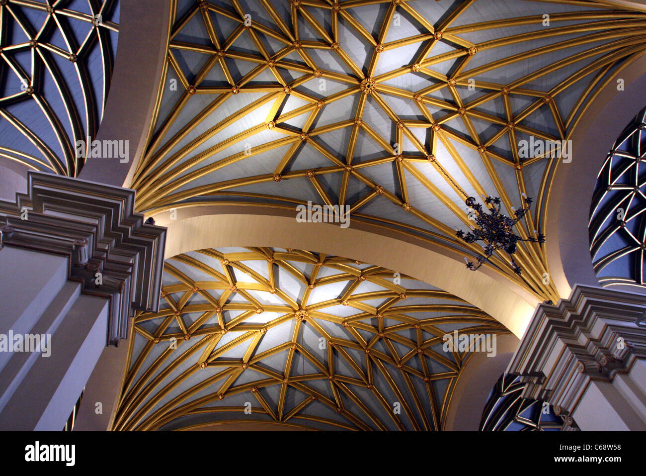 Lima Ceiling of the Basilica Catedral in central Lima, Peru, South ...