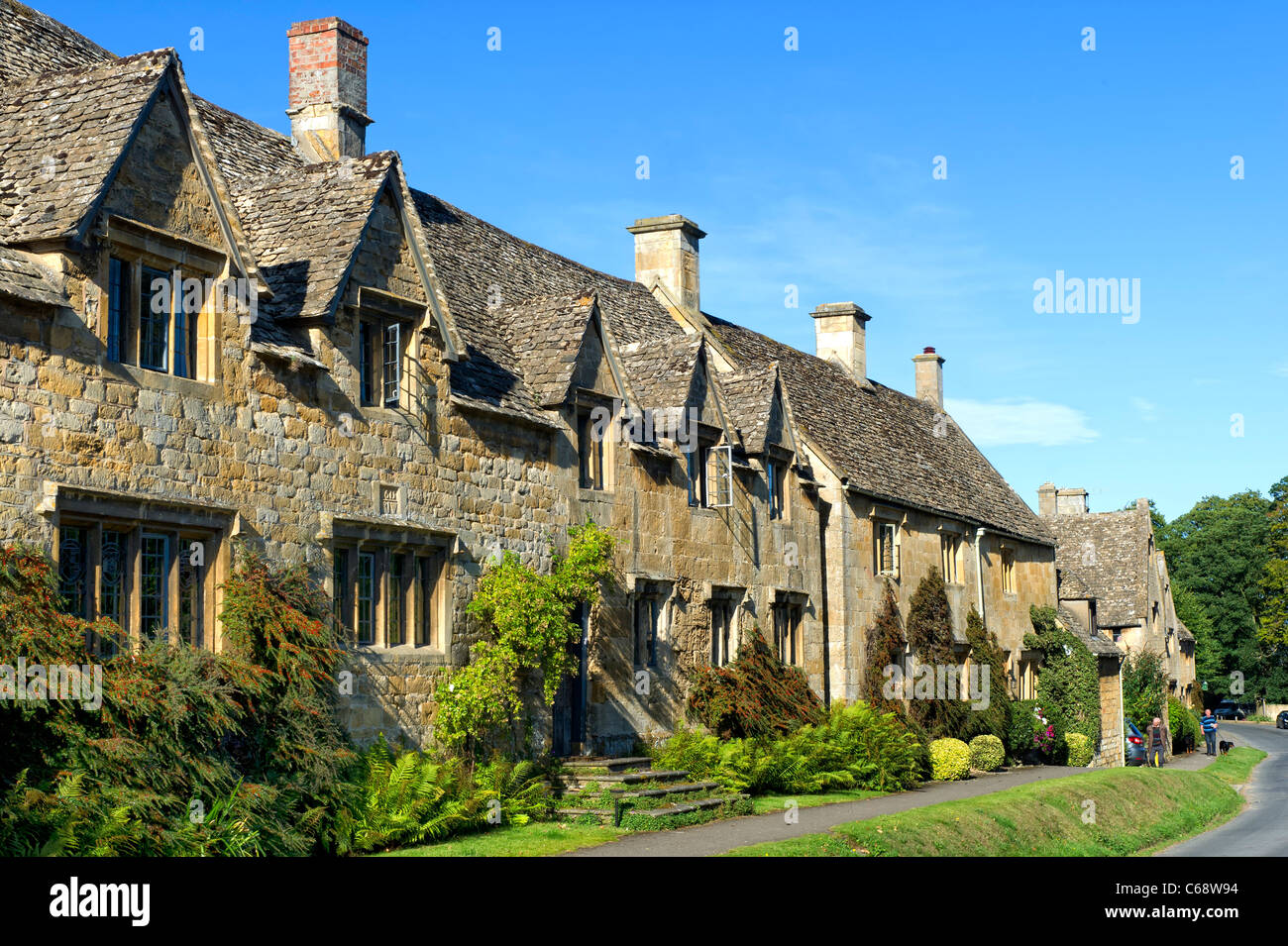 Attractive Cotswold stone cottages in the pretty village of Stanton ...