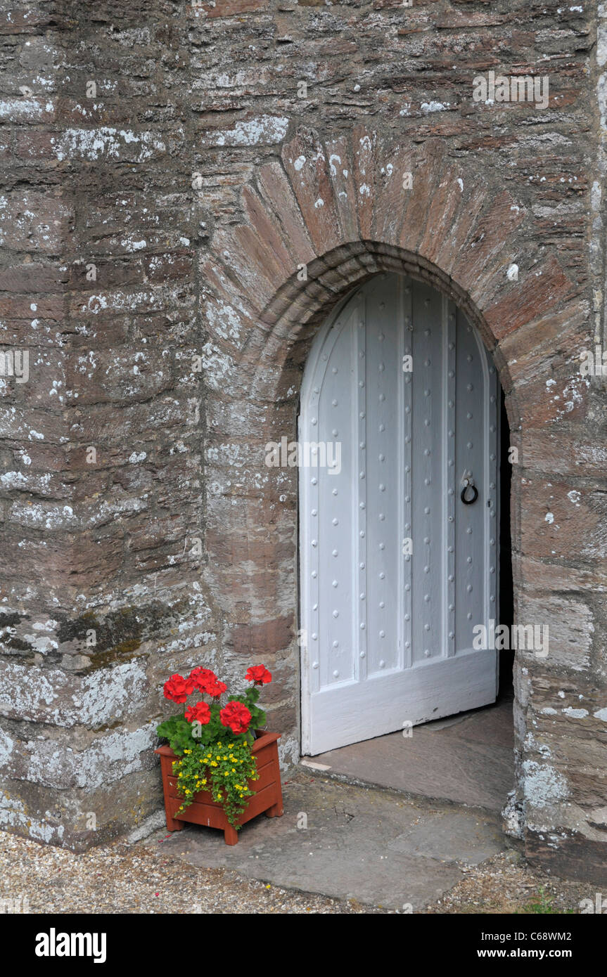 Doorway to church, Slapton, Devon, England Stock Photo - Alamy