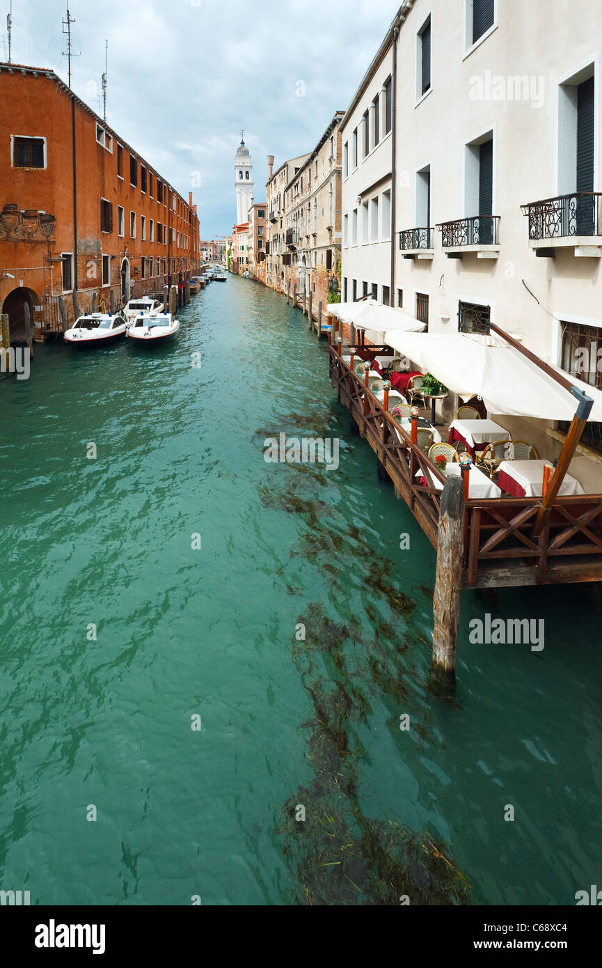 Nice summer venetian canal view, Venice, Italy Stock Photo - Alamy