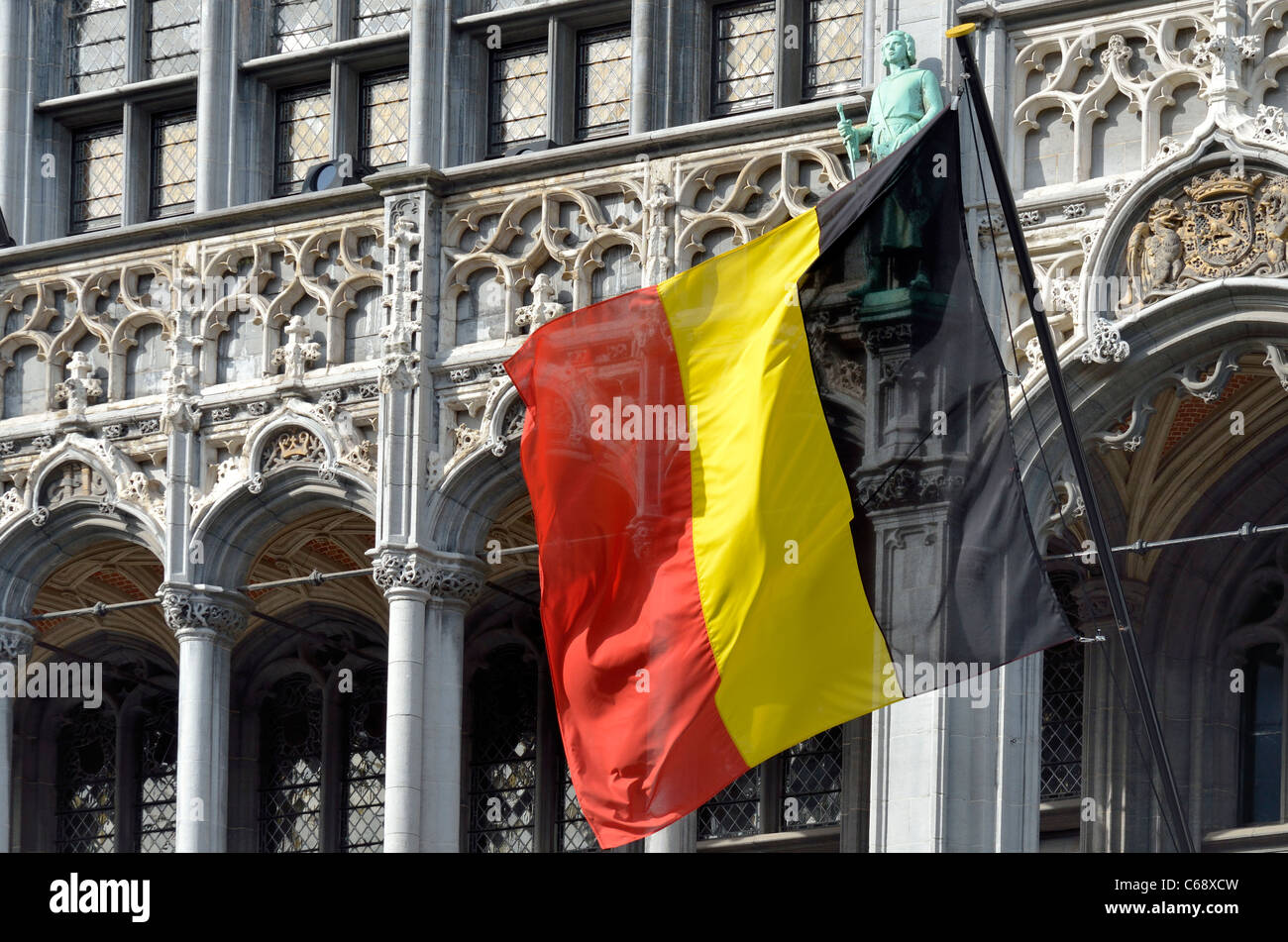 Flag of belgium flying hi-res stock photography and images - Alamy