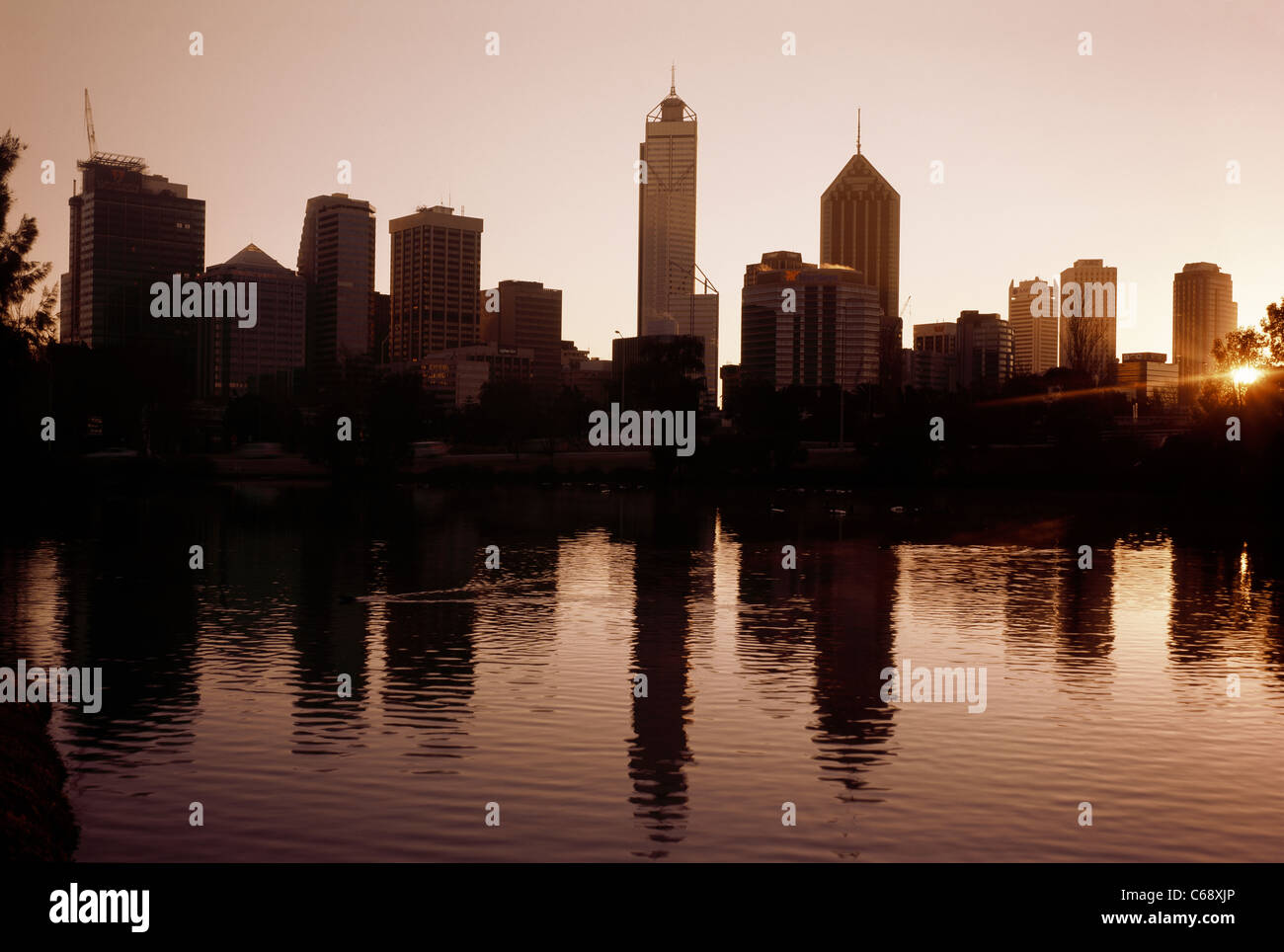 Perth skyline with color buildings hi-res stock photography and images ...