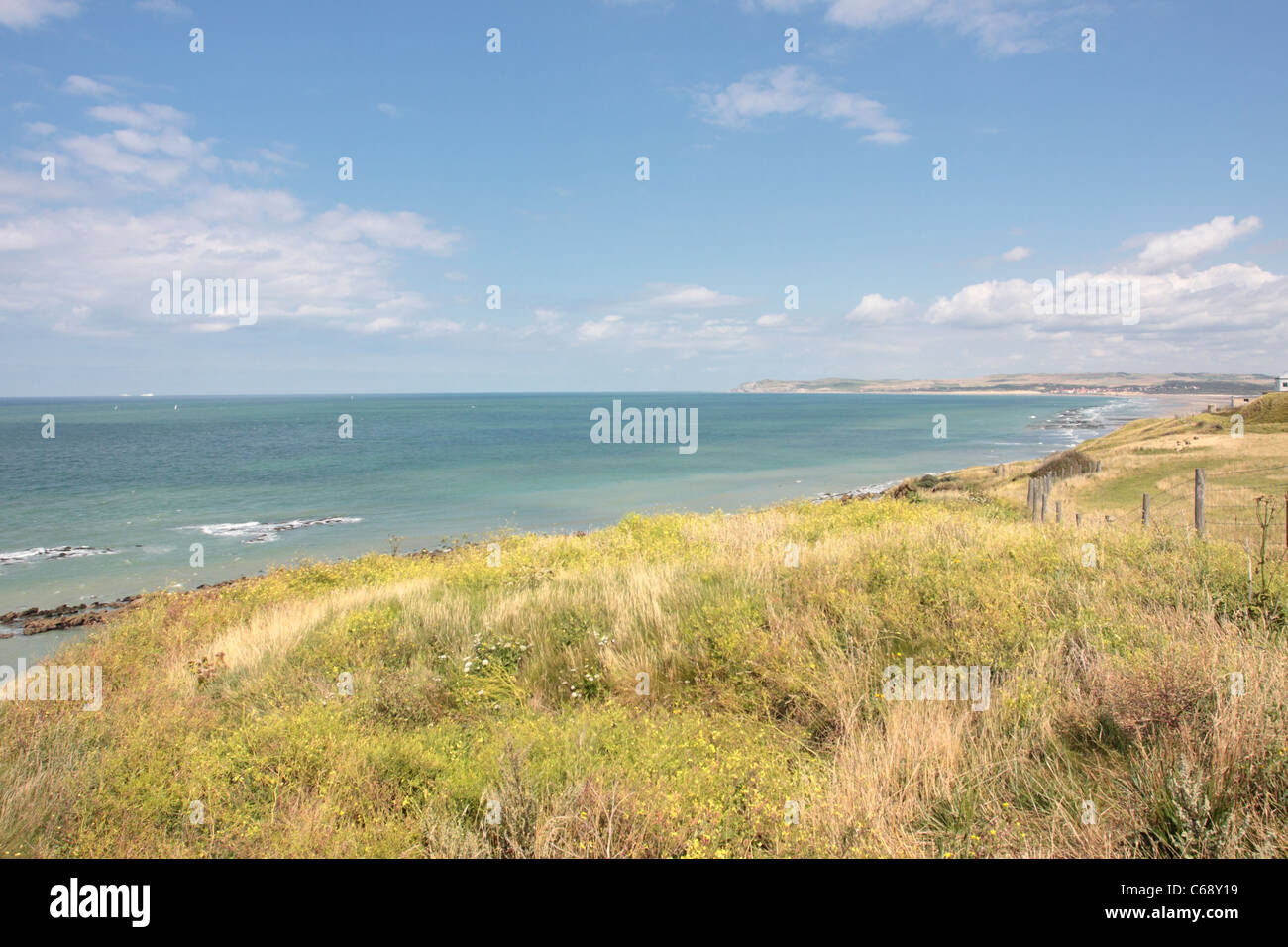 landscape of the Opal Coast in France Stock Photo - Alamy