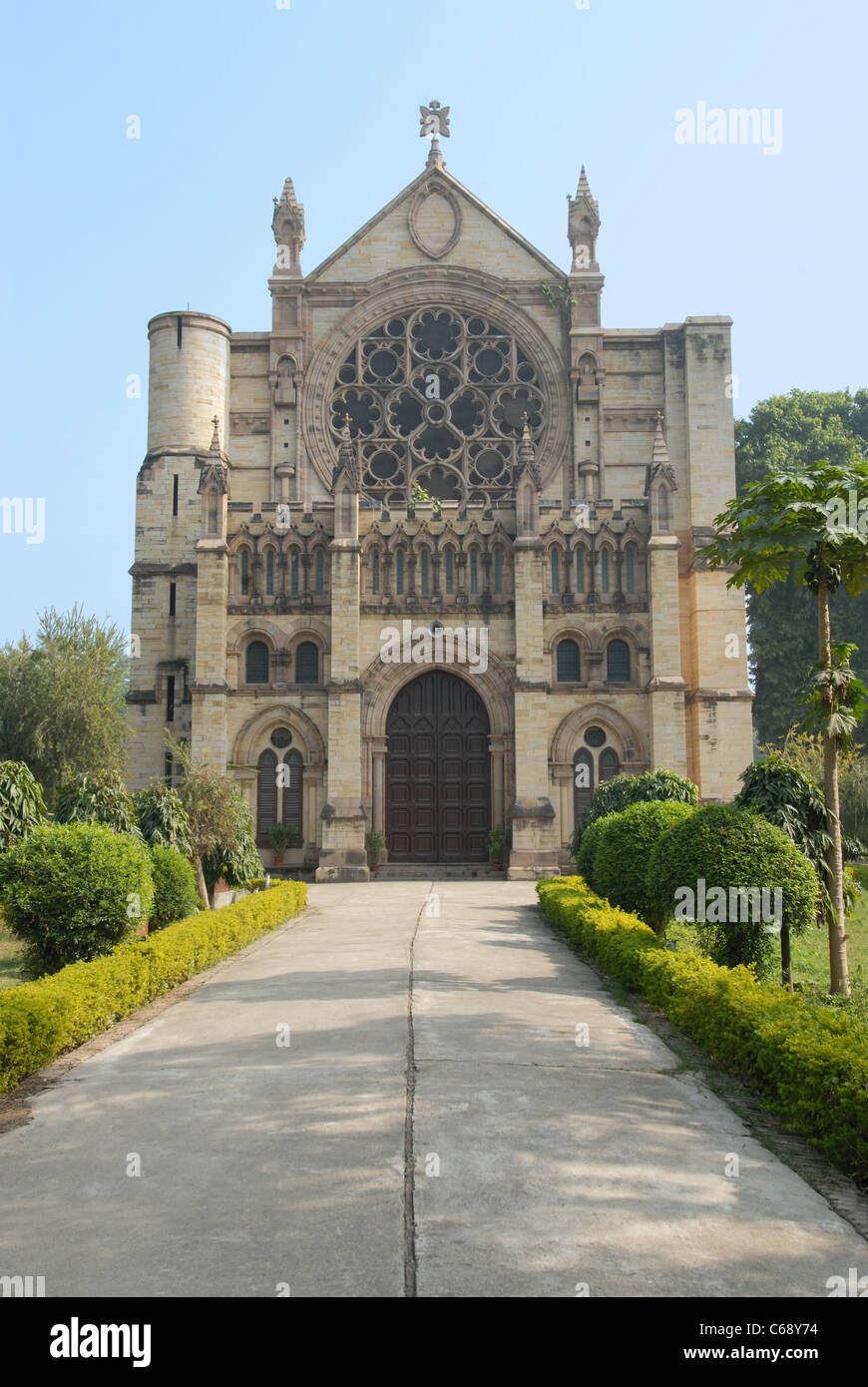 All Saint Cathedral, also called as Patthar Girja main entrance ...