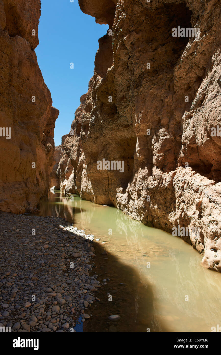 Sesriem canyon with Tsauchab river, Namib desert, Namibia, Africa Stock ...