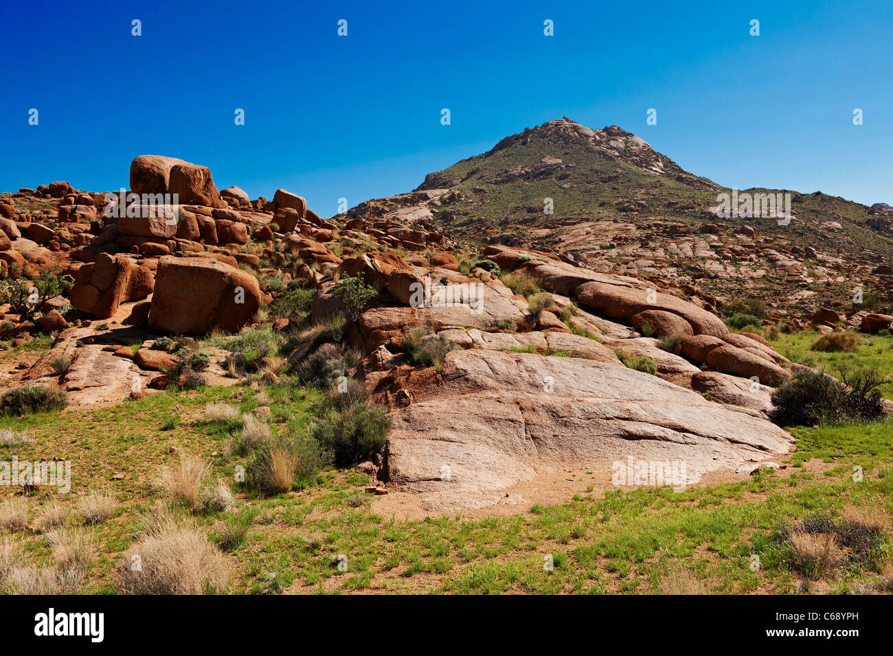 landscape with mountains, rocks and green valley at Farm Namtib ...