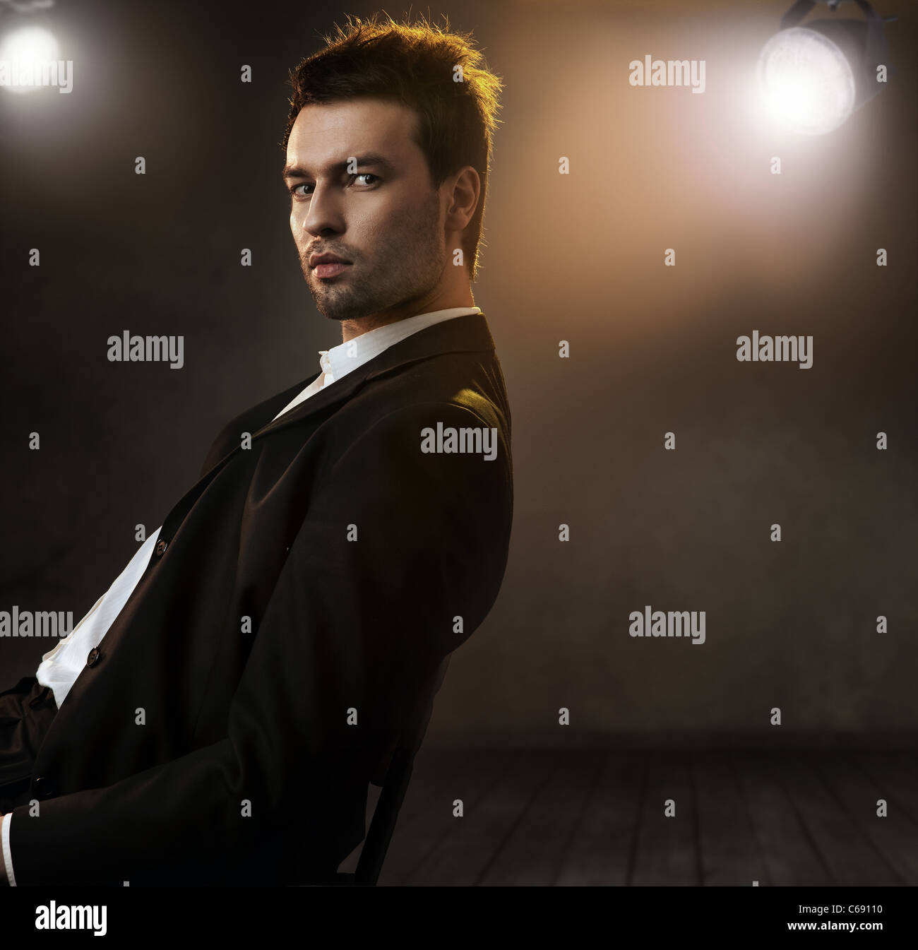 Gorgeous fashion style photo of an elegant man Stock Photo - Alamy