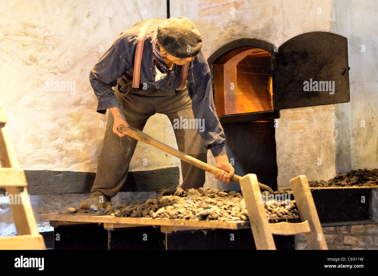 Open Air Museum, Worker Stock Photo - Alamy