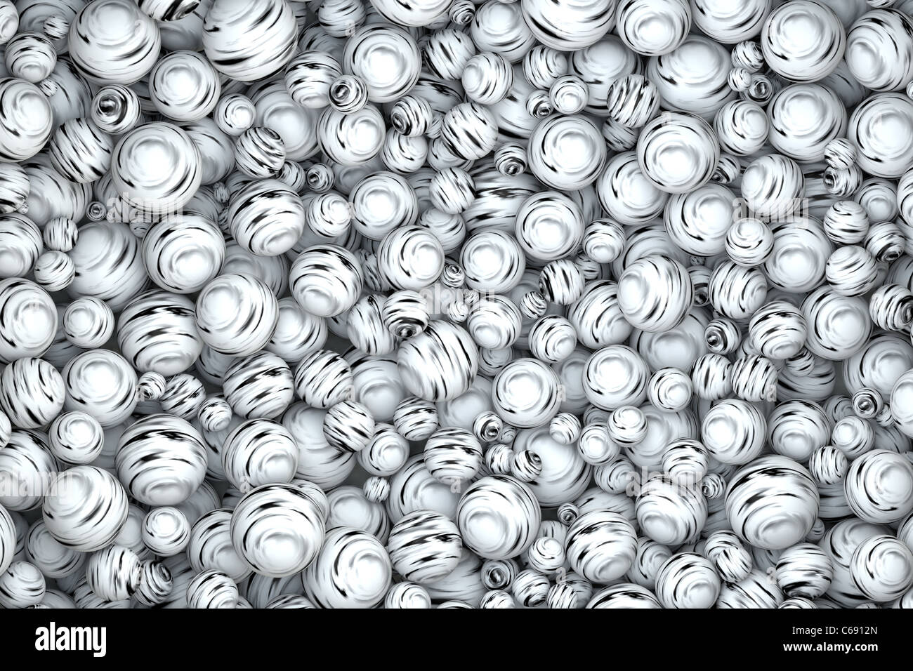 wallpaper of abstract textured white balls Stock Photo - Alamy
