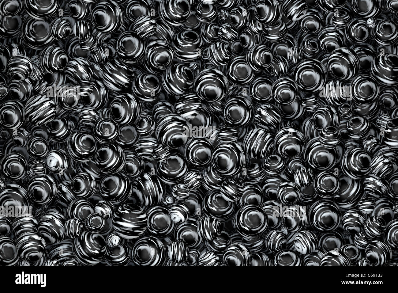 wallpaper of abstract textured black balls Stock Photo - Alamy