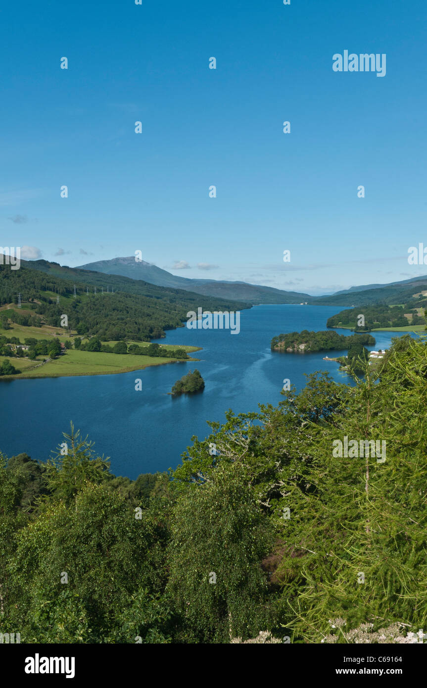 Loch Tummel nr Pitlochry Perth & Kinross Scotland from Queen's View ...