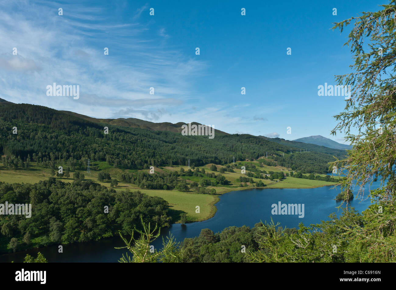 Loch Tummel nr Pitlochry Perth & Kinross Scotland from Queen's View ...