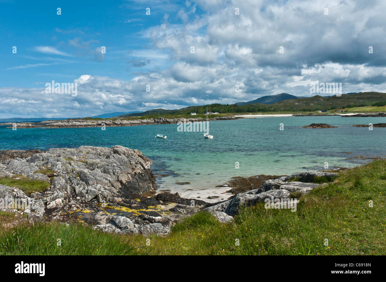 Lon Liath Beach Portnaluchaig nr Morar Highland Scotland Stock Photo ...