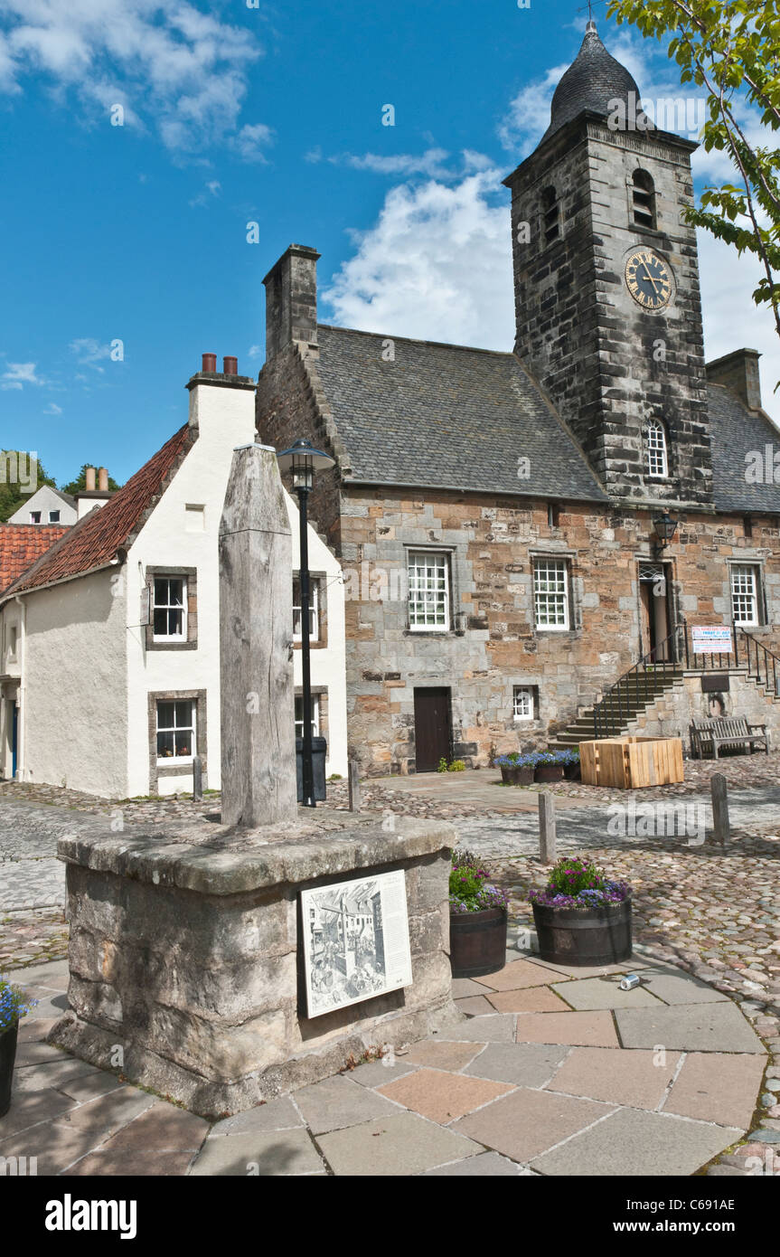 Town Hall & Old restored Houses Culross Fife Scotland Stock Photo - Alamy