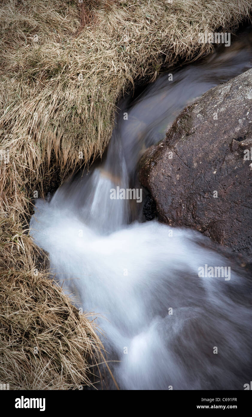 A close up of a small Waterfall Stock Photo - Alamy