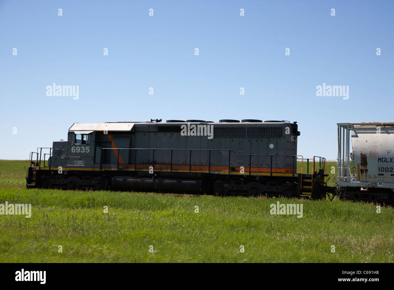 canadian pacific freight train locomotive jlcx 6935 Saskatoon Saskatchewan Canada Stock Photo ...