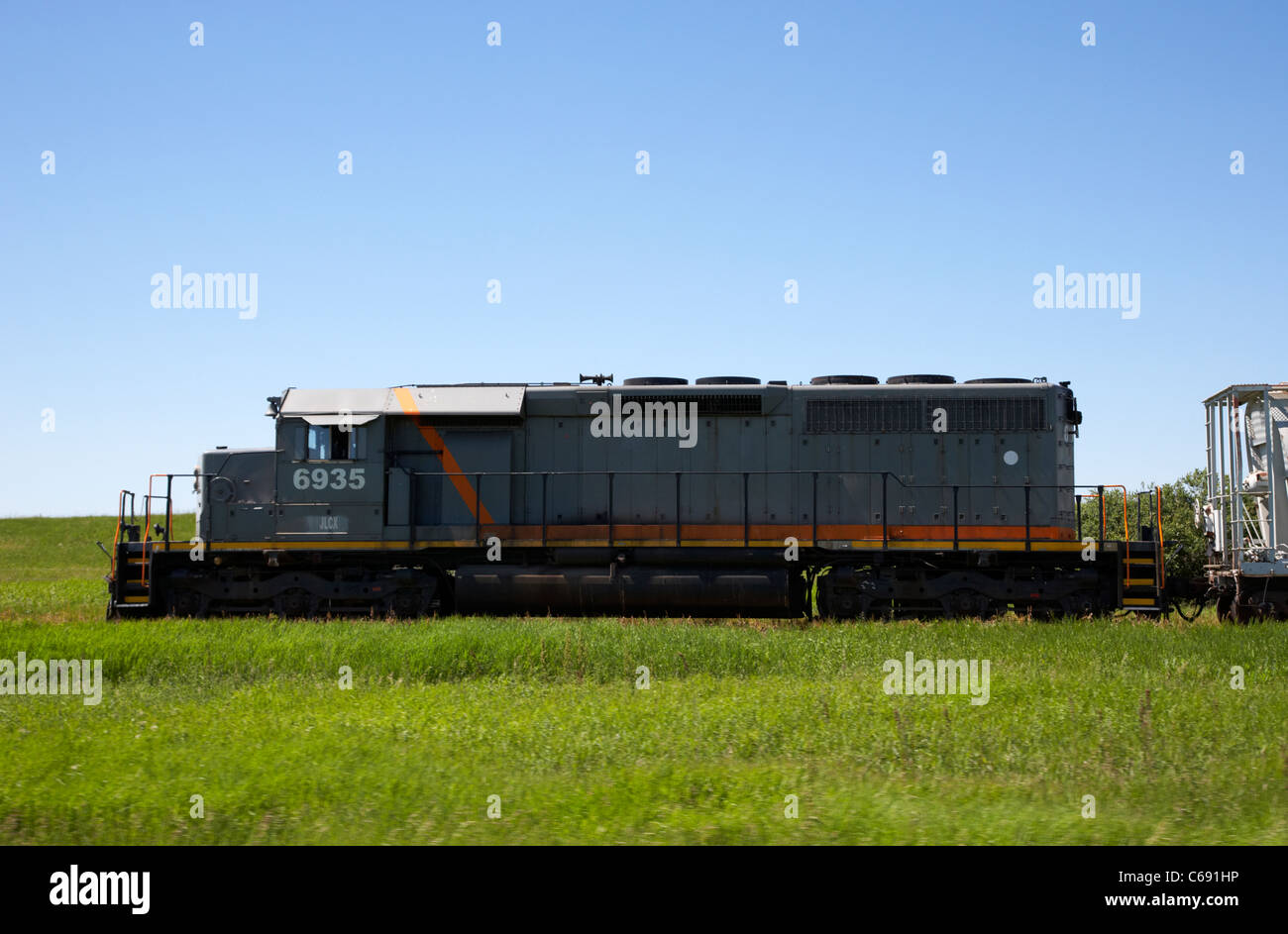 canadian pacific freight train locomotive jlcx 6935 Saskatoon Saskatchewan Canada Stock Photo ...