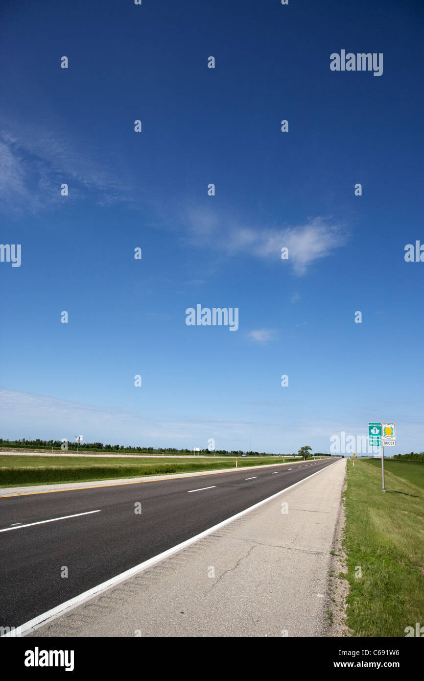 trans canada highway 1 and yellowhead route in manitoba canada Stock ...