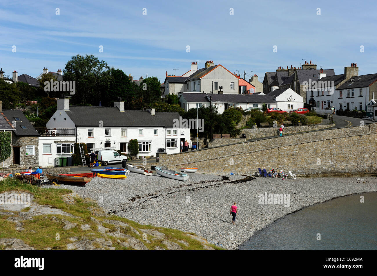 Moelfre fishing village hi-res stock photography and images - Alamy