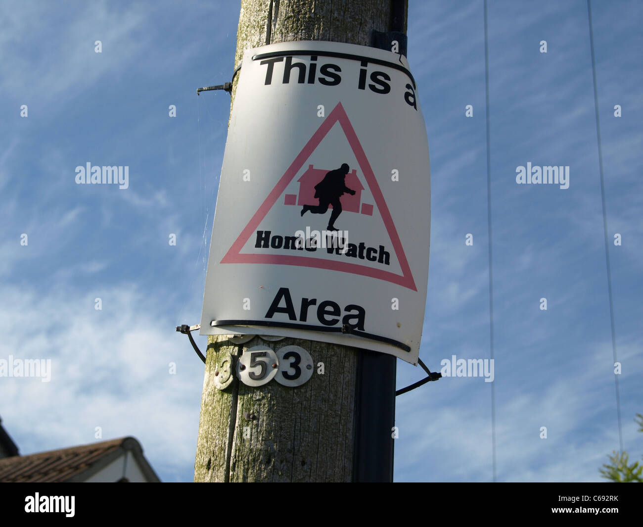 Neighbourhood Watch sign Stock Photo - Alamy