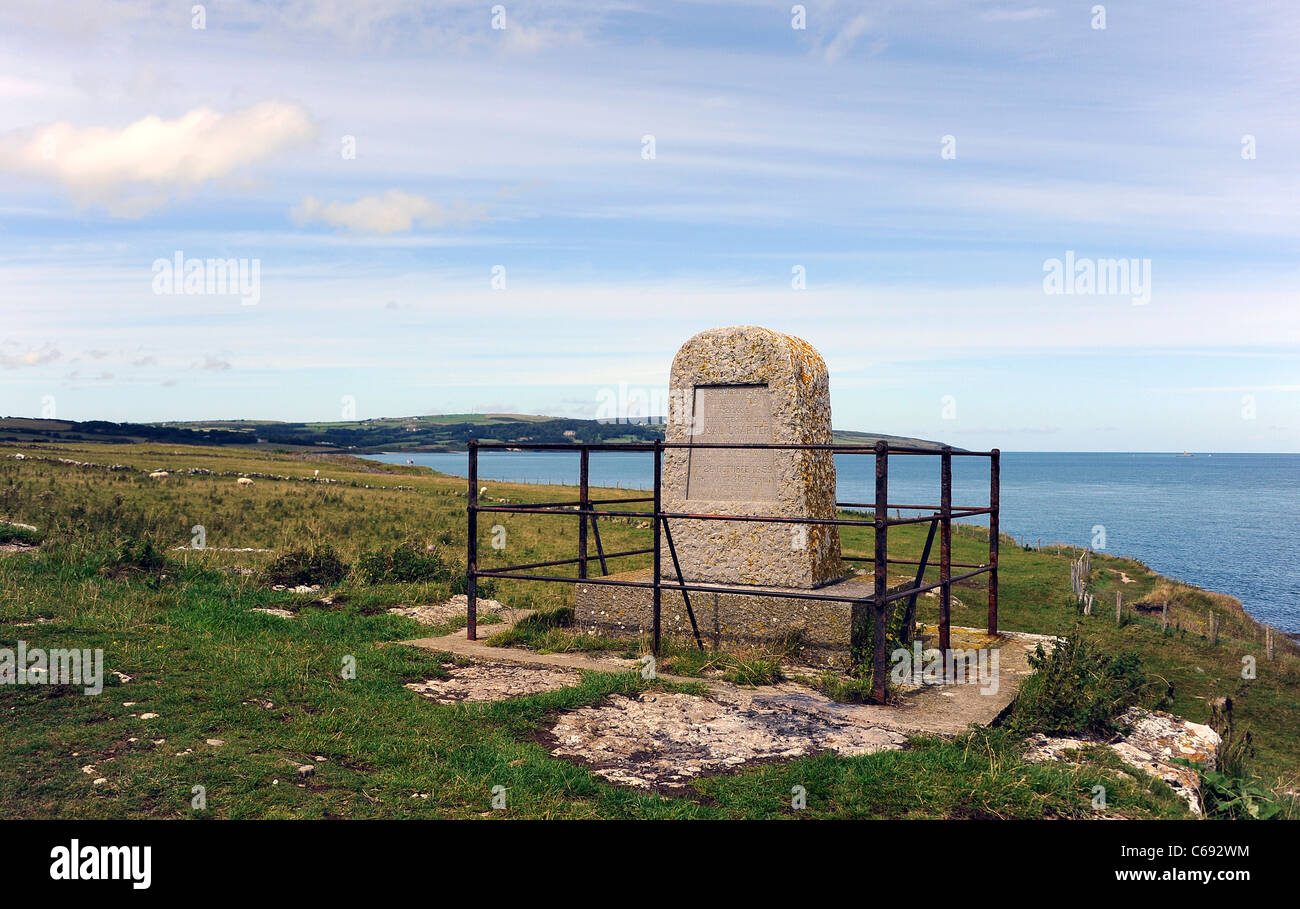 Monument to the Royal Charter Disaster in 1859. The ship was torn to ...
